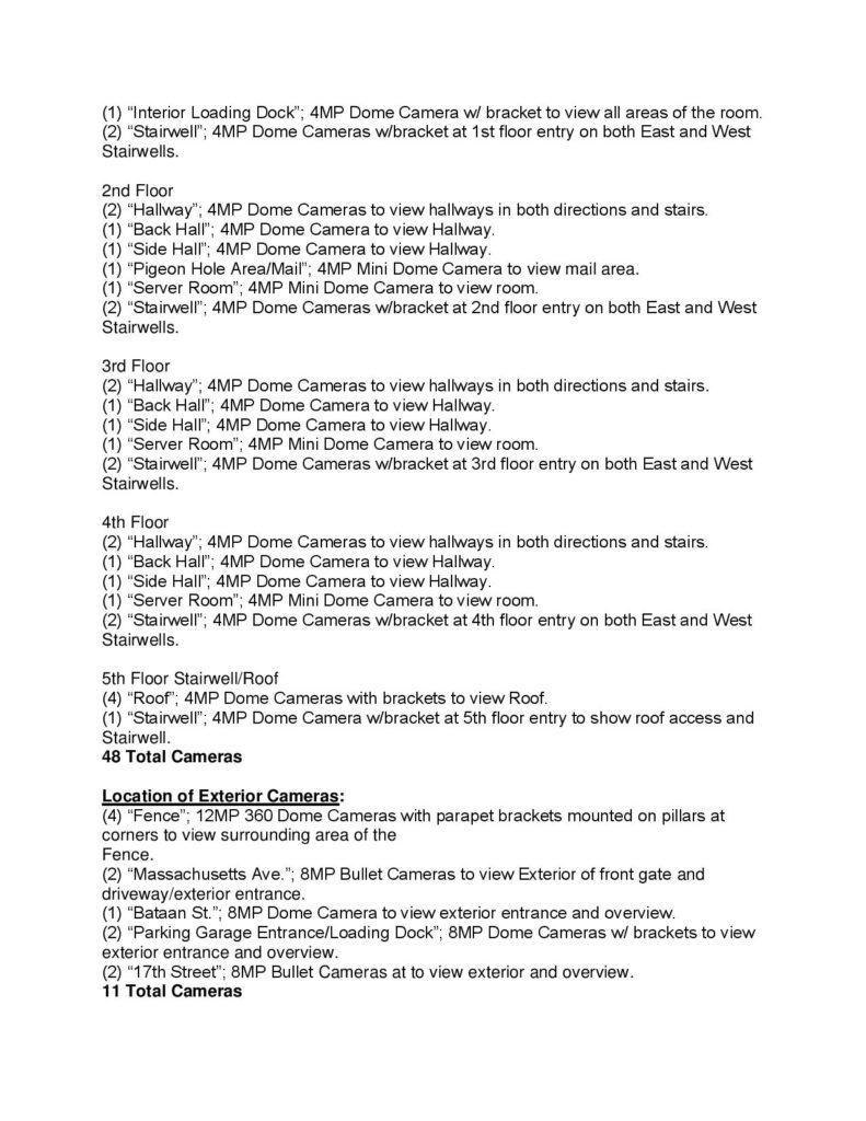 REQUEST FOR QUOTATION: Upgrade of the Embassy's Security Cameras and ...