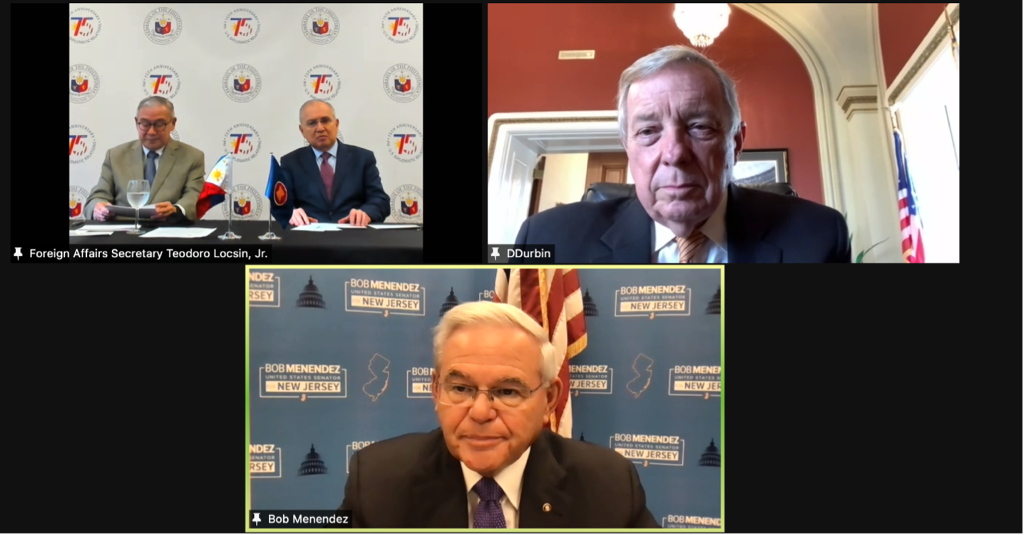 SECRETARY LOCSIN MEETS WITH US SENATORS DURBIN AND MENENDEZ TO DISCUSS ...