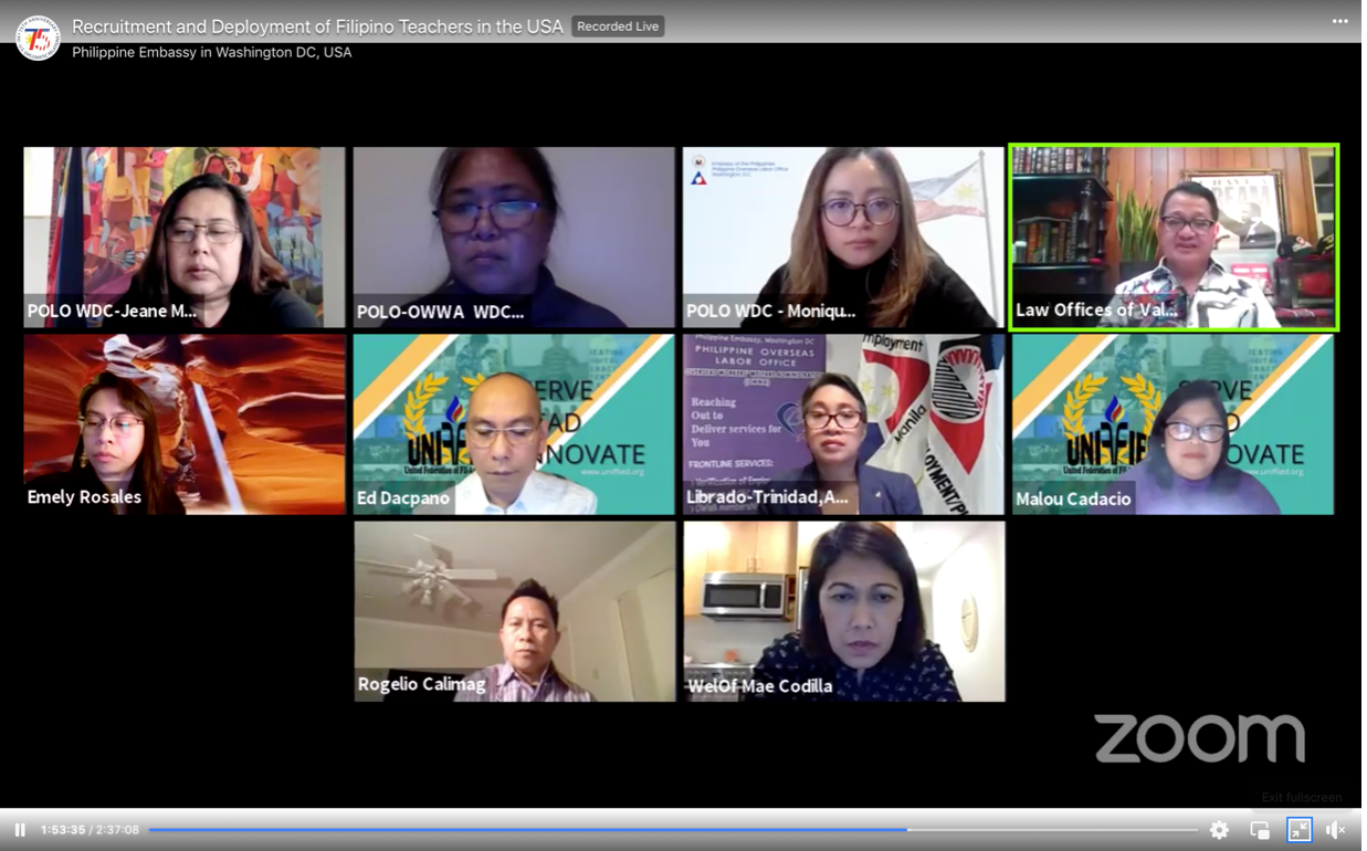 POLO-WDC AND CFO HOLD WEBINAR FOR FILIPINO TEACHERS ON H-1B VISA ...