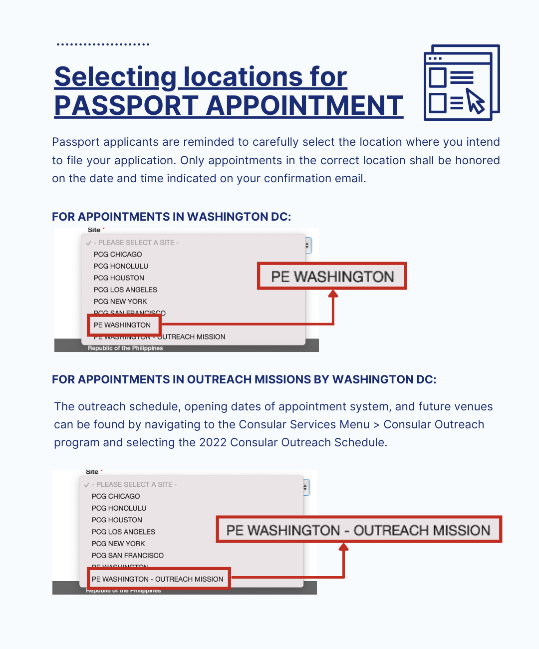 Appointment For Passport[goas And Passport Instructions] Embassy Of