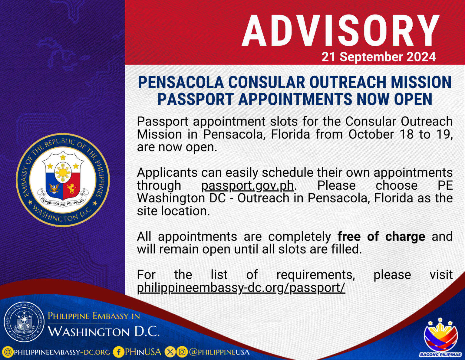PENSACOLA CONSULAR OUTREACH MISSION PASSPORT APPOINTMENTS NOW OPEN ...